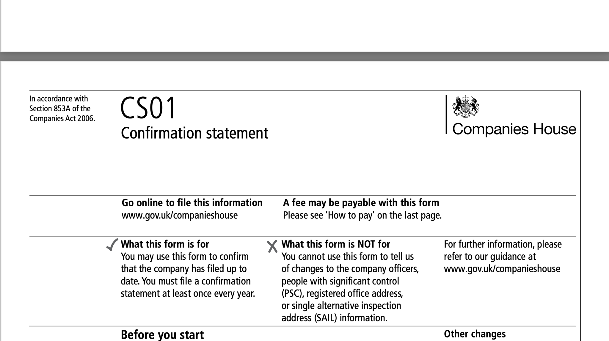 File a Confirmation Statement | Quick & Easy Online Filing